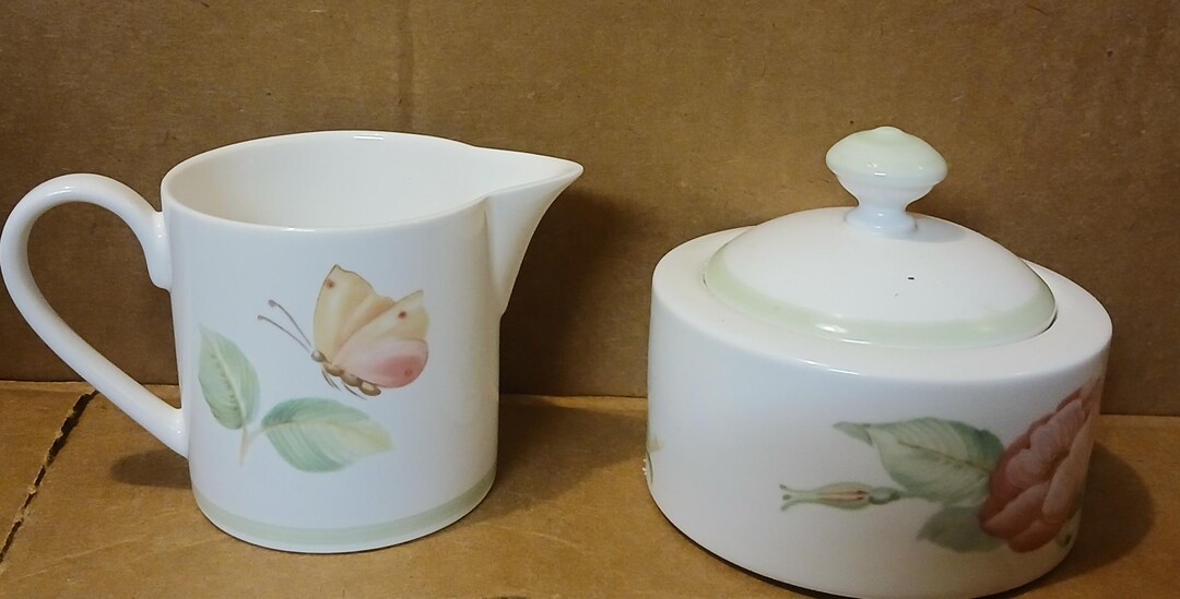 Villeroy & Boch Florea Milk Jug and Sugar Bowl - Etsy