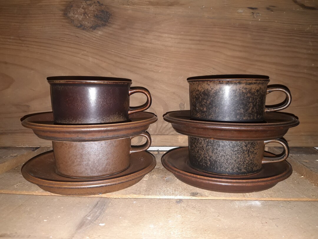 Arabia Ruska Set of 4x Tea Cups - Etsy