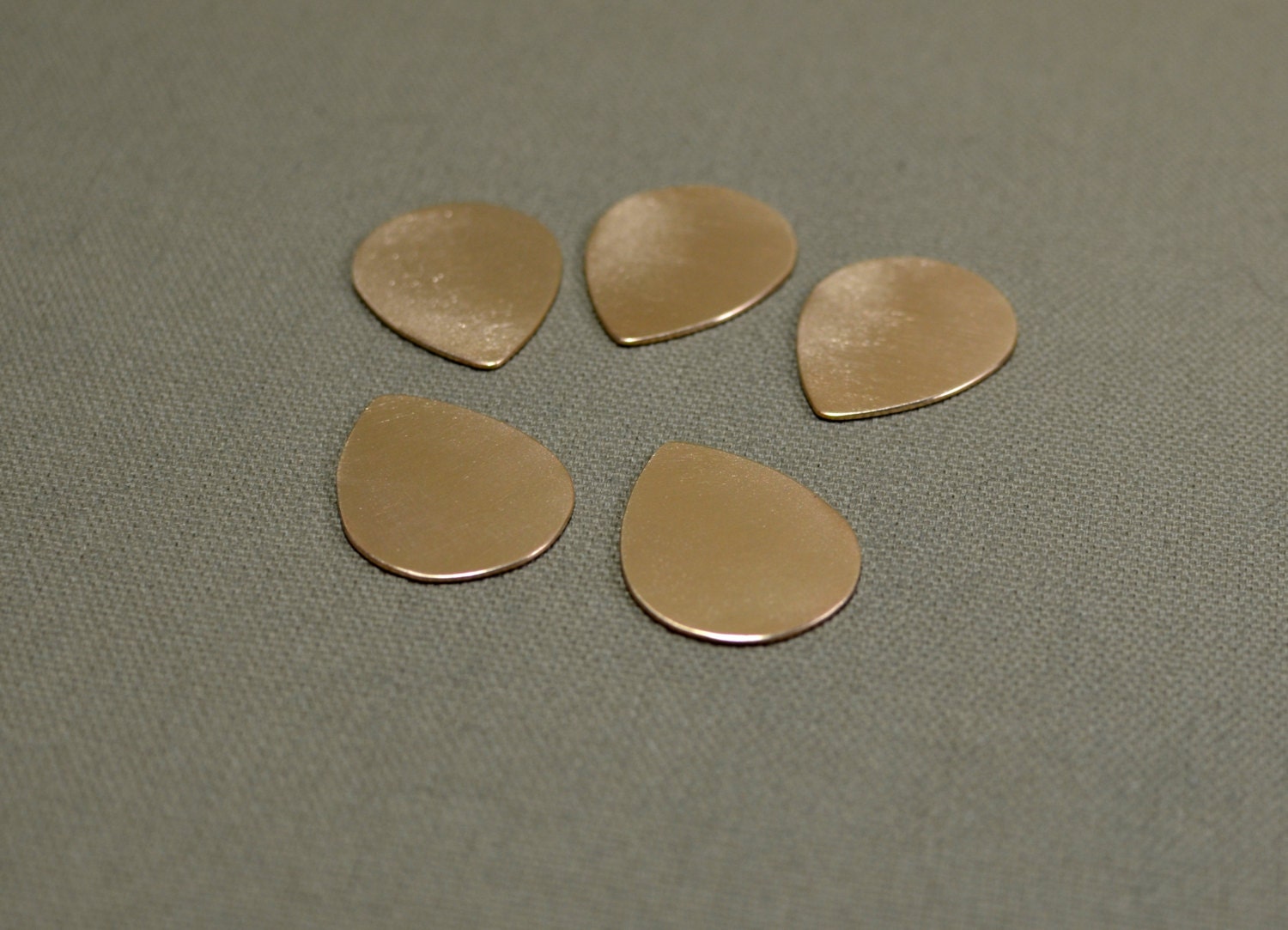 Teardrop Guitar Picks in Bronze 20 Gauge Qty 5 - Etsy