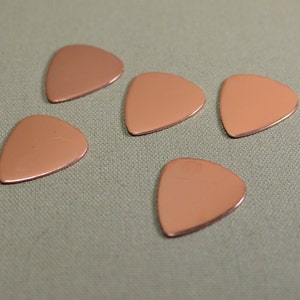 Copper Guitar Picks in 18 Gauge Qty 5 - Etsy