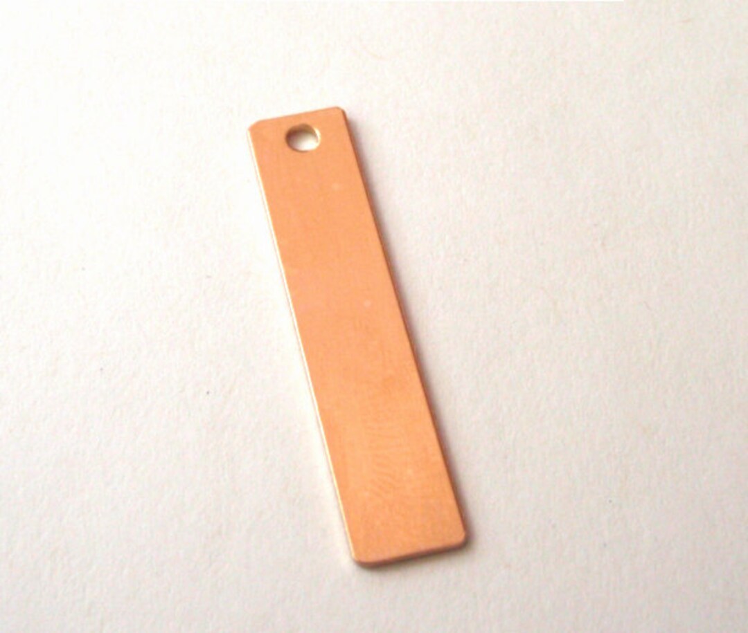 20 Gauge Bronze Rectangle Blank 5/16 Inch by 1 3/4 Inch , Bronze ...
