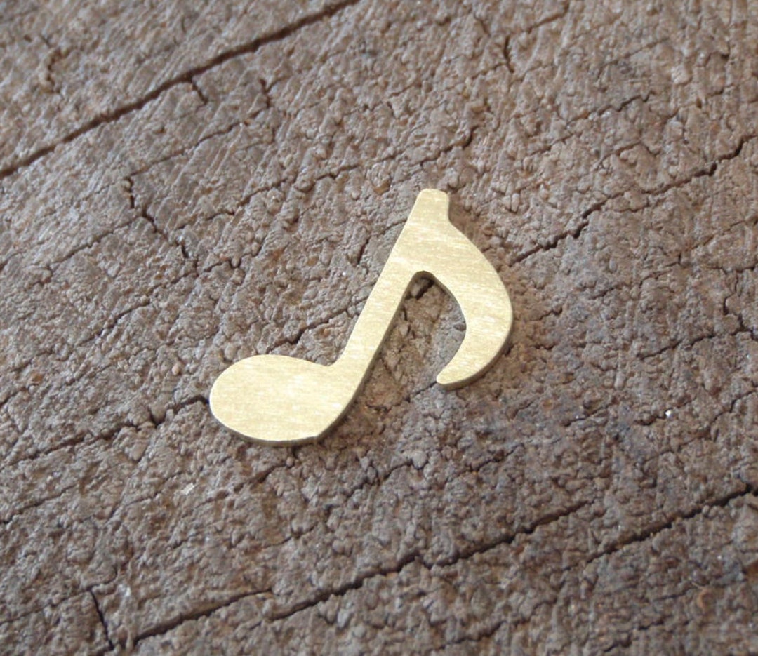 Brass Music Note Charm Brass Note Stamping Blank Music Note Charm 2 ...