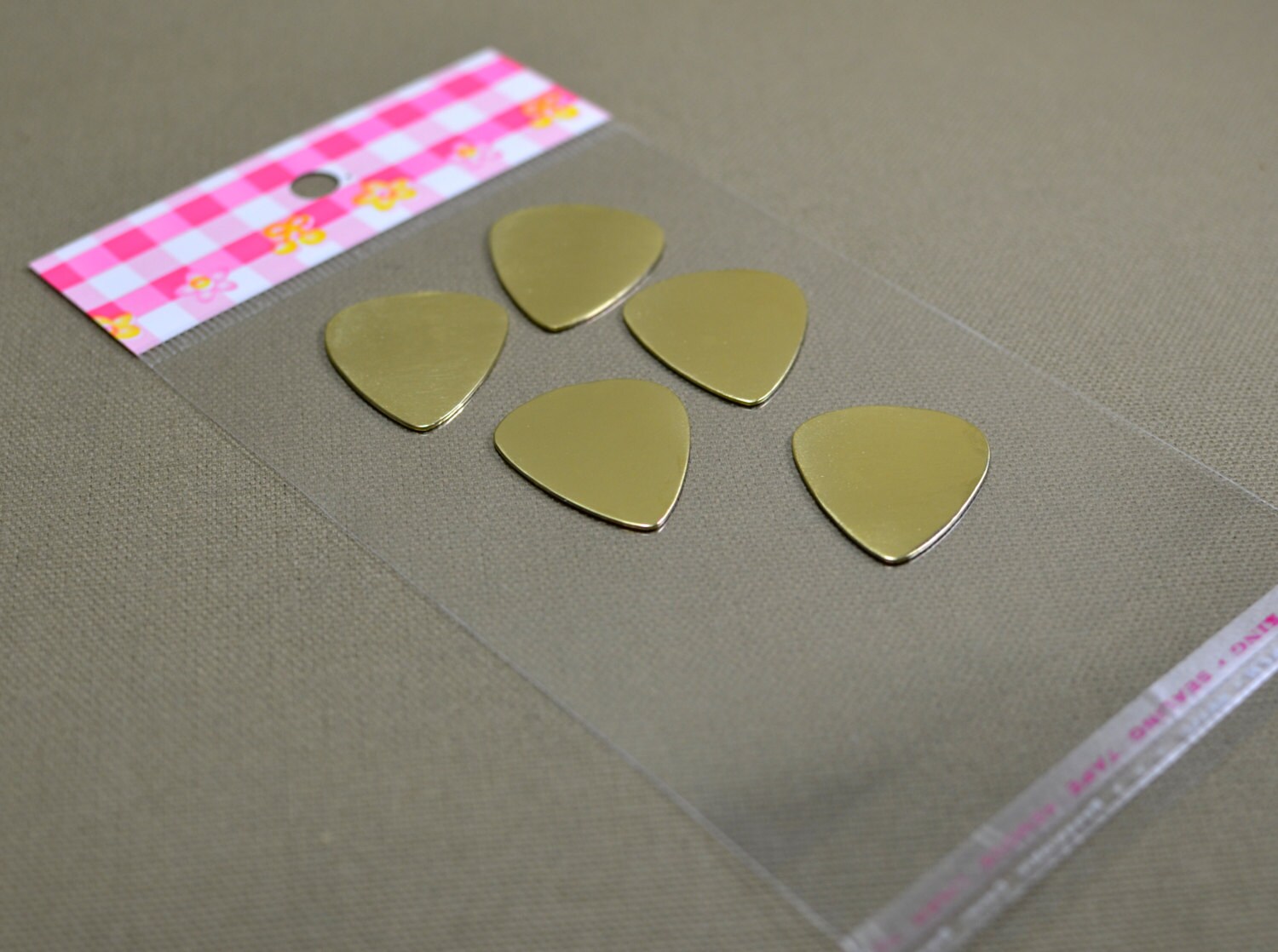 Brass Blank Guitar Picks 20 Gauge Play Ready - 5pc - Playable and ...