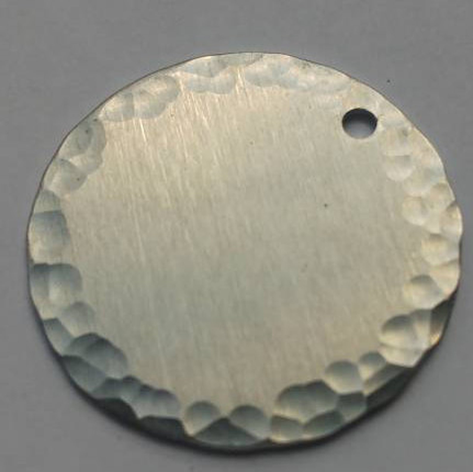 Hammered Aluminum Disc Stamping Blank - 18 Gauge - Qty 5 - 1 Inch in ...