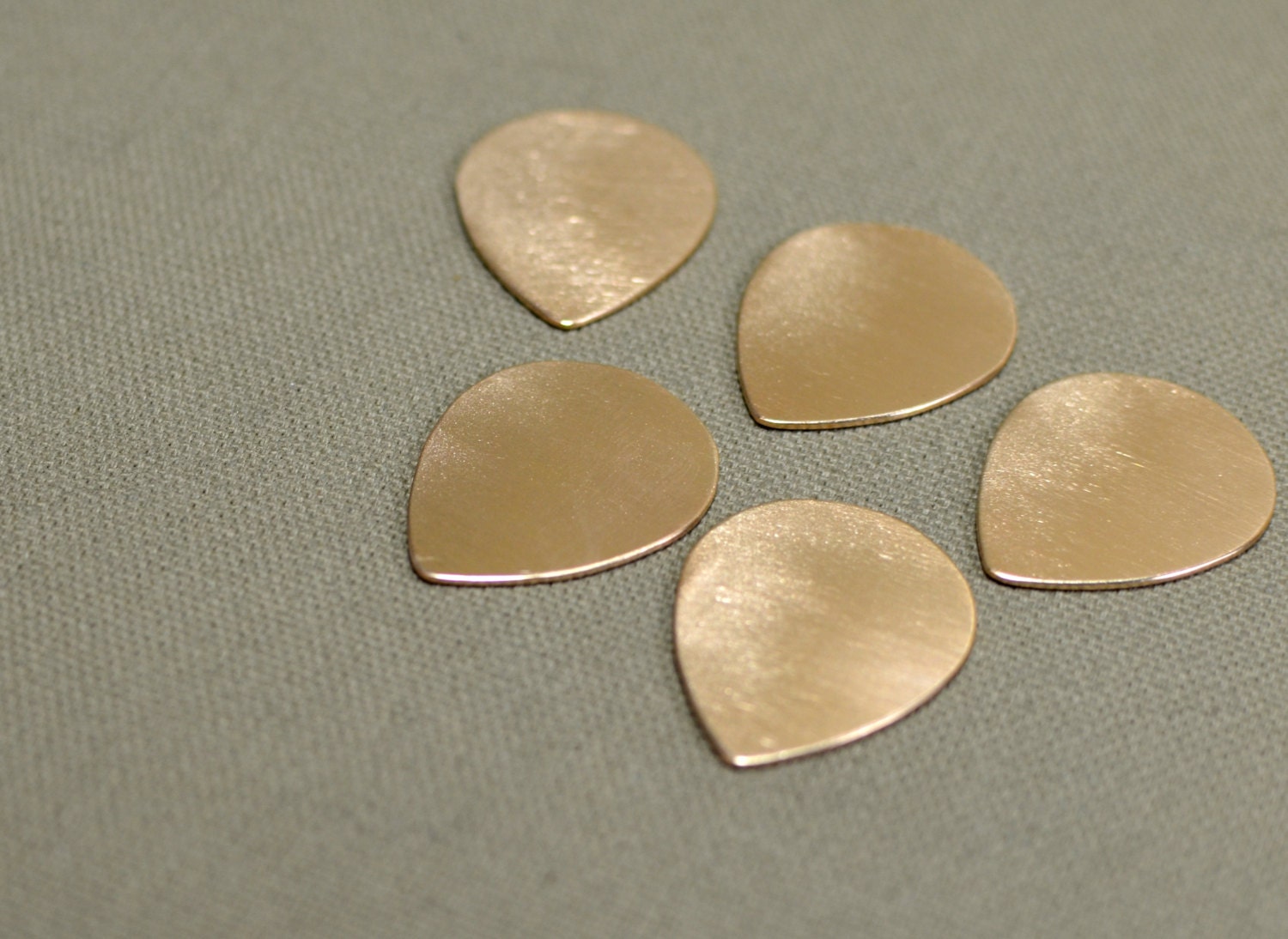 Teardrop Guitar Picks in Bronze 20 Gauge Qty 5 - Etsy