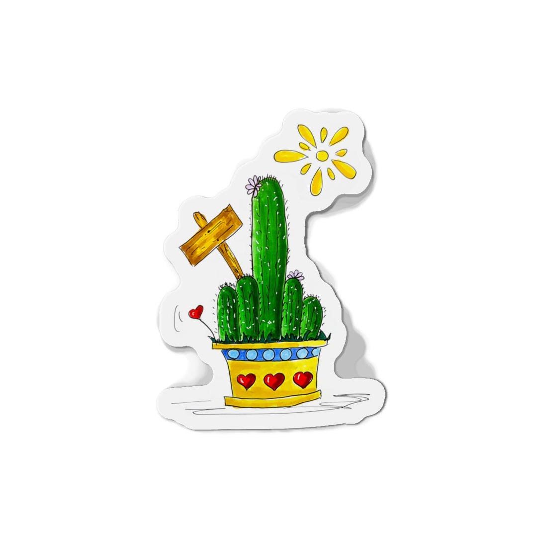 Cactus Middle Finger Salute Die Cut Fridge Magnet - Made With My ...