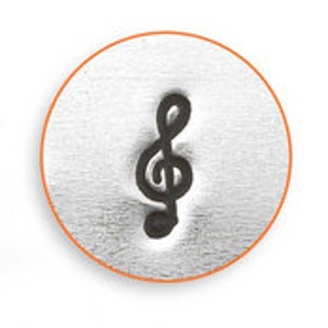 Treble Clef Design Stamp, 6mm Sc1523-b-6mm , Design Metal Stamp - Etsy