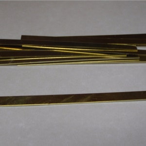 10pc X 1/4 Inch by 3.5 Inch Brass Strip for Jewelry Making 20 Gauge ...
