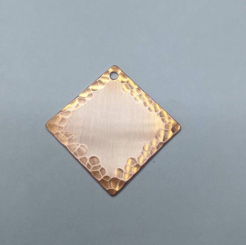 1 Inch Square Copper Stamping Blank With Hammered Edge Qty - Etsy