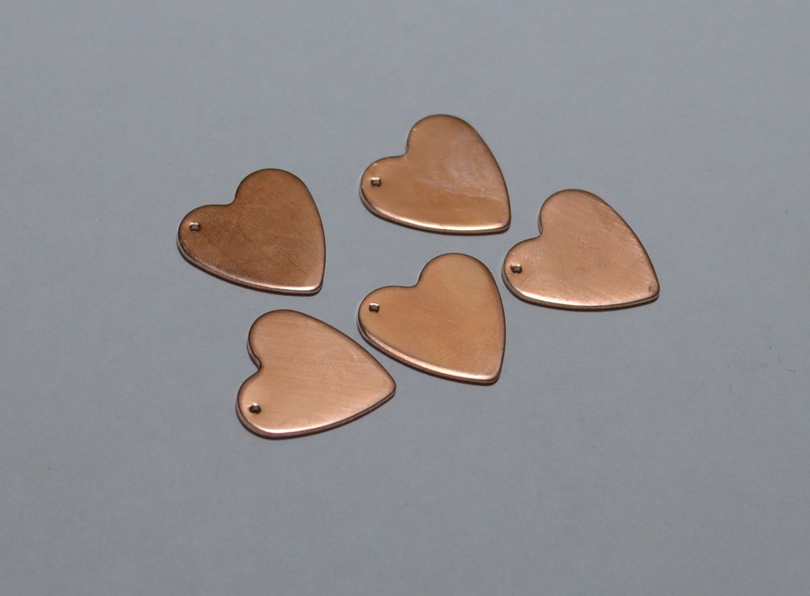 Copper Hearts Stamping Supply 0.59 Inches /15mm - Etsy