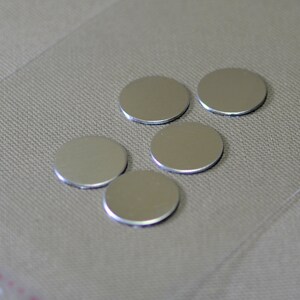 Sterling Silver 3/4 Inch 18 Gauge Discs Qty 5 - Etsy