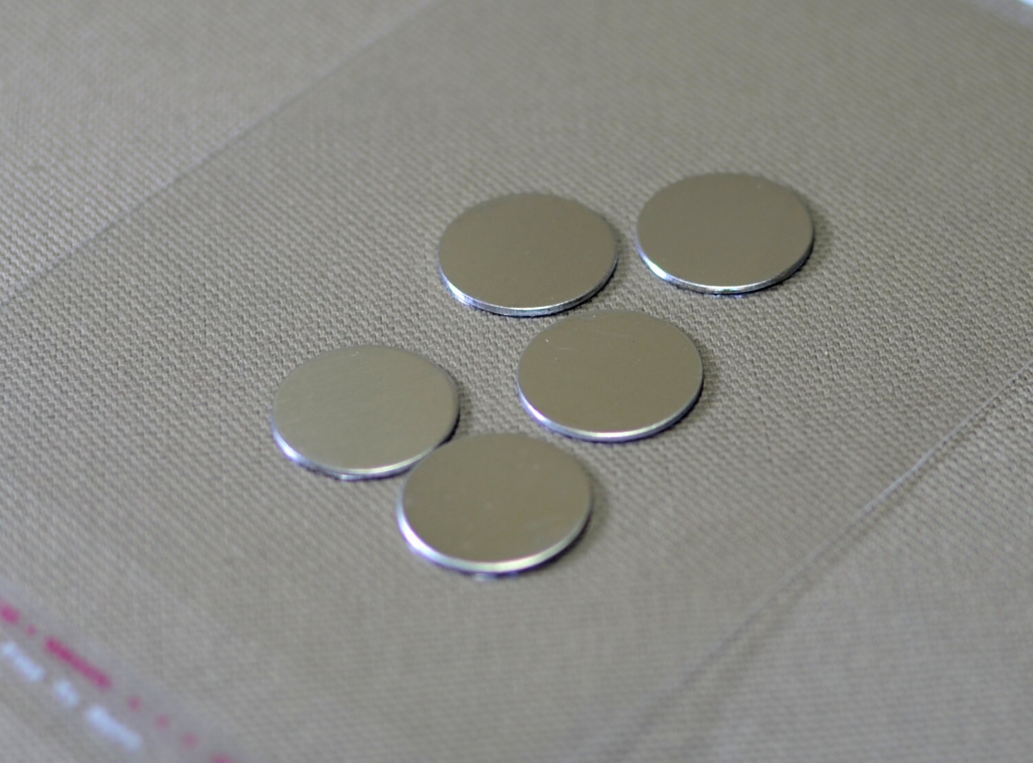 Sterling Silver 3/4 Inch 18 Gauge Discs Qty 5 - Etsy