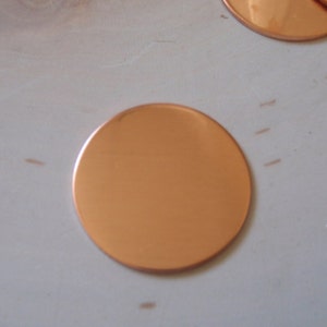 Copper Disc Stamping Blanks - 18 Gauge Disc Blanks - 1.25 Inch Stamping ...