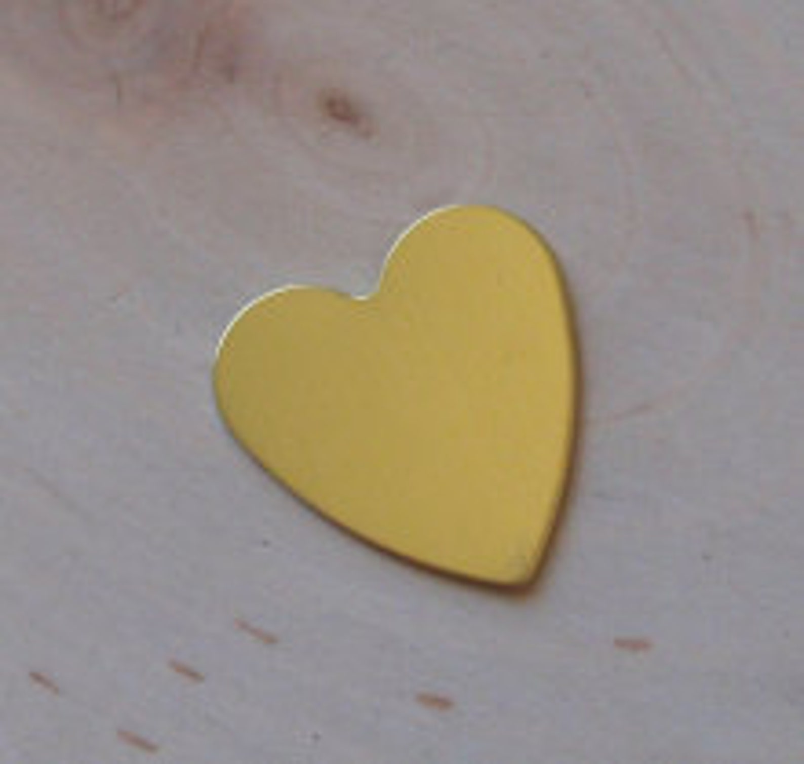 Brass Heart Blanks - 20 Gauge 1/2 Inch QTY 5 , Stamping Blanks ...