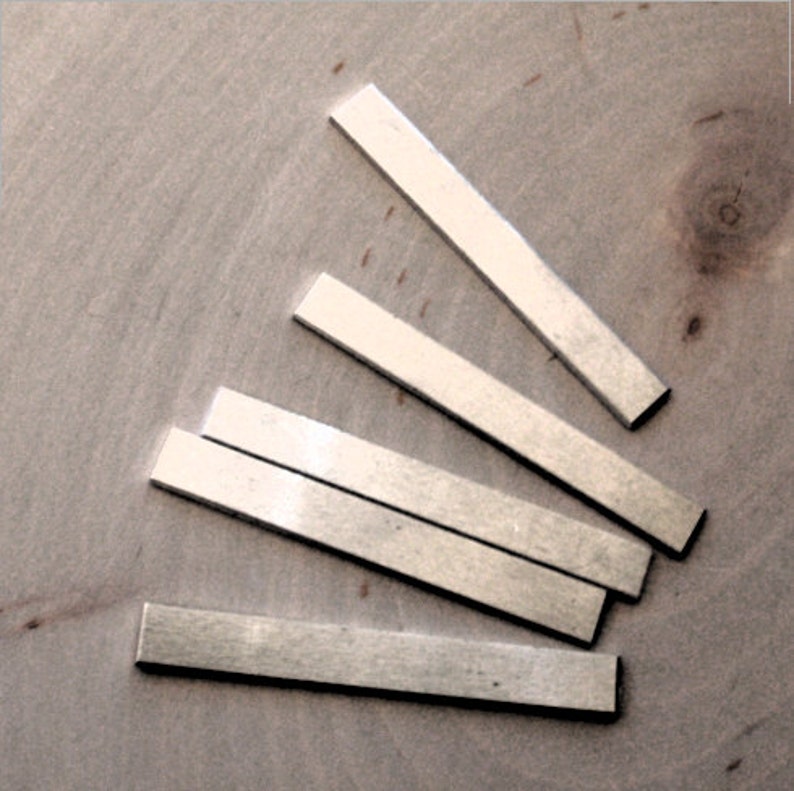 16 Gauge Aluminum Rectangle Tag Blanks 3/8 Inch Wide | Etsy