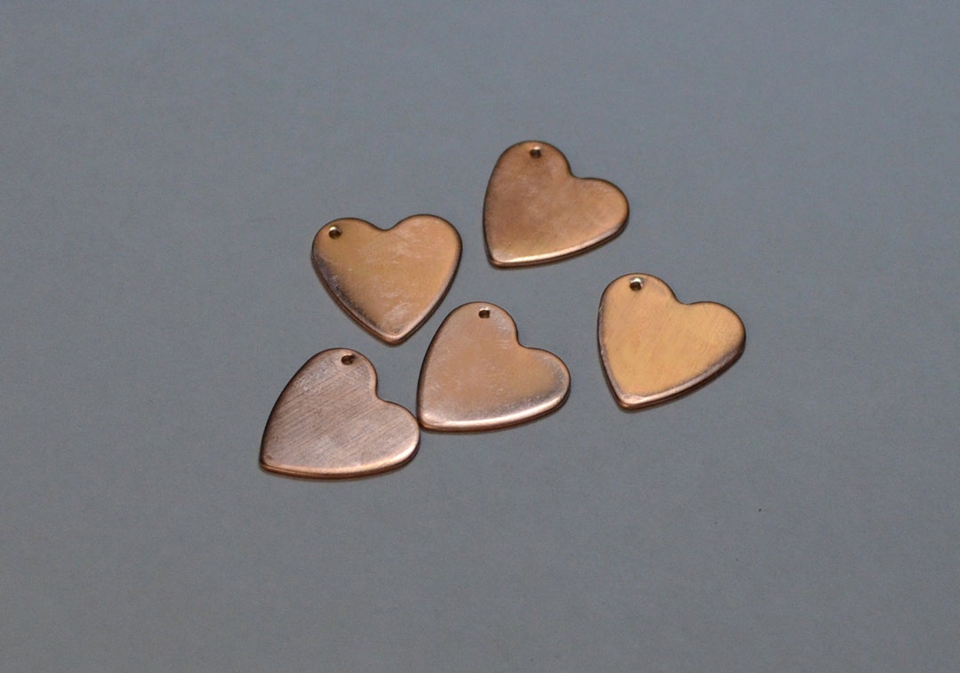 Copper Hearts Stamping Supply 0.59 Inches /15mm - Etsy