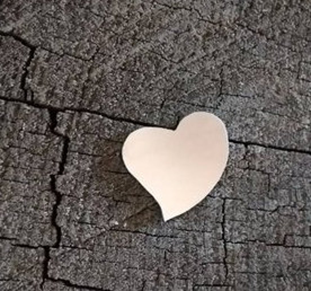 1 Inch Heart Stamping Blank - Heart Findings - Heart Charm Blank - QTY ...