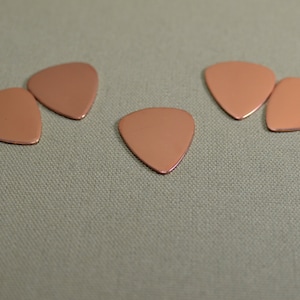 Copper Guitar Picks in 18 Gauge Qty 5 - Etsy