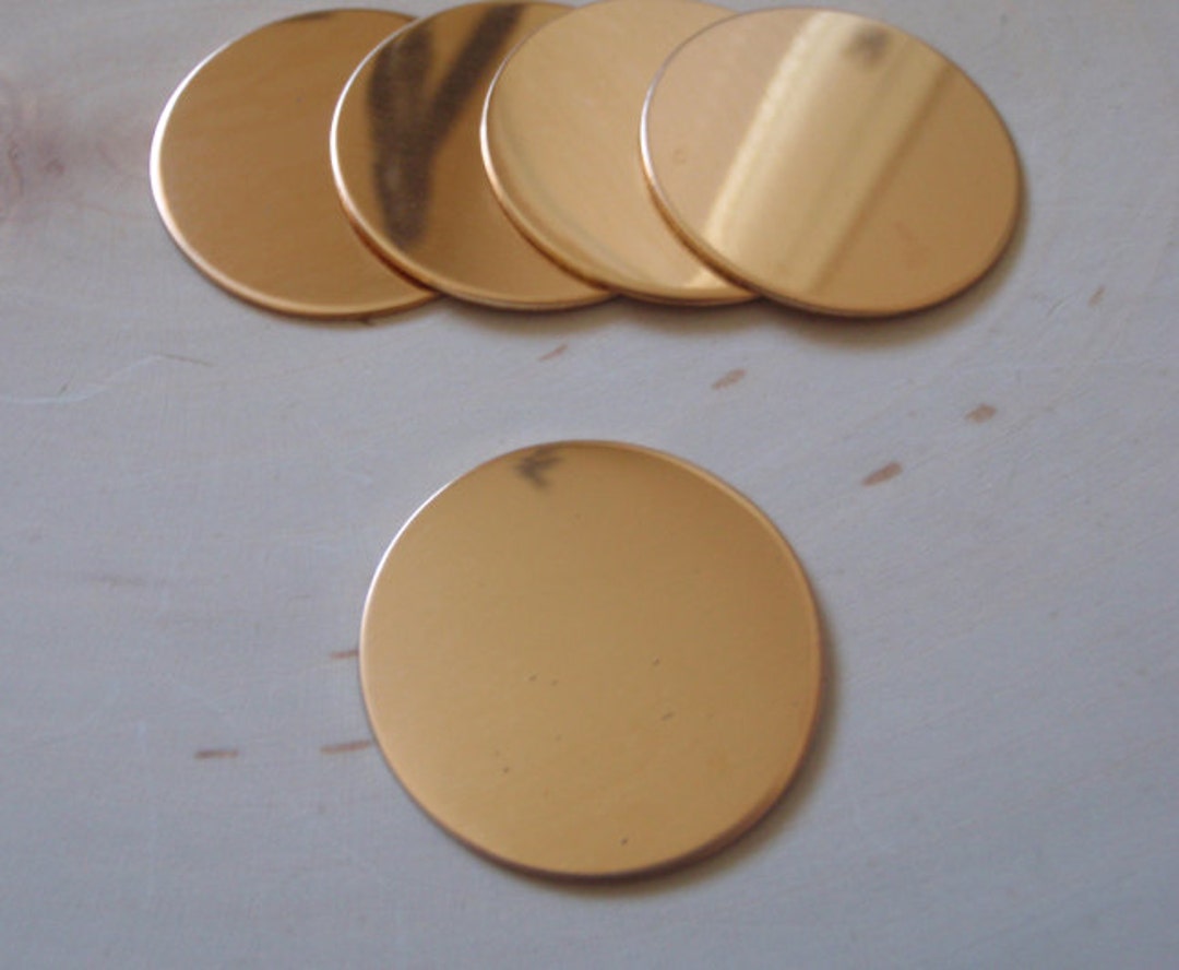 5 Pck Bronze Disc Stamping Blanks in 20 Gauge 1.125 Inch , Bronze ...