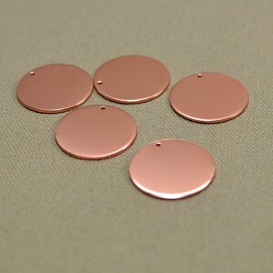 1 Inch Copper Discs in 17 Gauge Qty 5 - Etsy