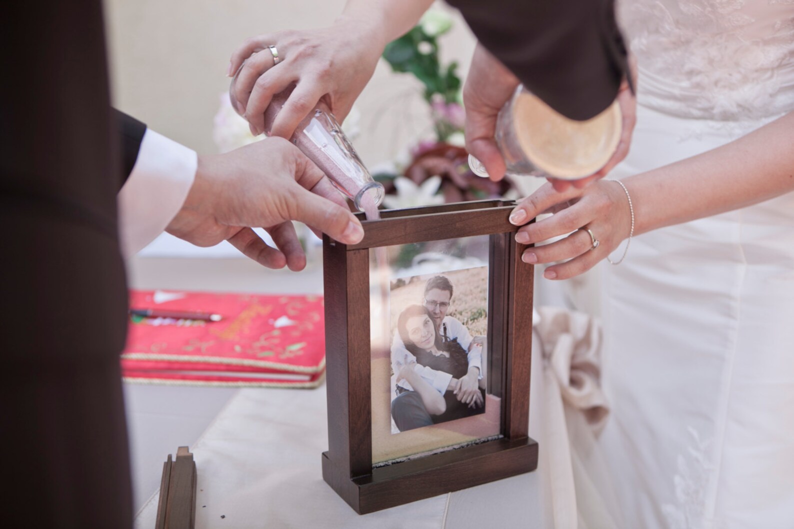 Modern Wooden Unity Wedding Sand Ceremony Photo Frame - Etsy