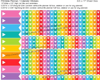 Rounded Checkbox List Flag Planner Stickers to Do Printable - Etsy