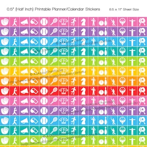 Health Fitness Gym Planner Stickers Printable Calender Stickers 1/2 ...