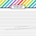 Printable to Do List Rainbow Checklist Planner Stripe PDF Editable ...