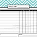 Weekly Planner Chevron Printable Rainbow Stripe PDF Editable Fillable ...