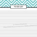 Chevron to Do List Printable Checklist Perpetual PDF Editable Household ...