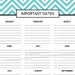 Important Dates Printable Special Planner 2014 2015 Day Planner Daily ...