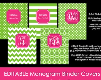 Chevron Binder Cover Templates
