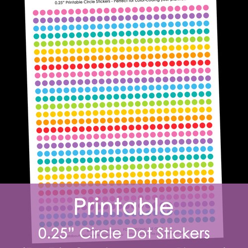 Planner Stickers Printable Daily Planner Calendar Rainbow Add - Etsy