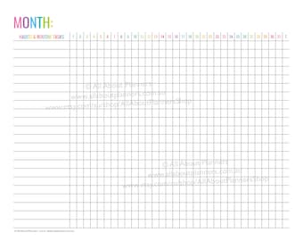 Monthly Habit Tracker Planner Printable to Do Editable | Etsy