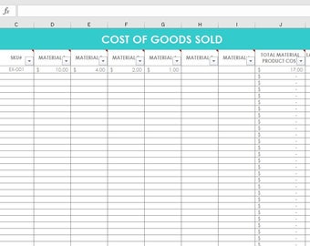 Inventory spreadsheet etsy seller tool shop management | Etsy