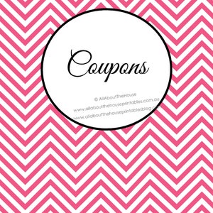 Coupon Binder Printable Insert Household Binder Shopping Couponing ...