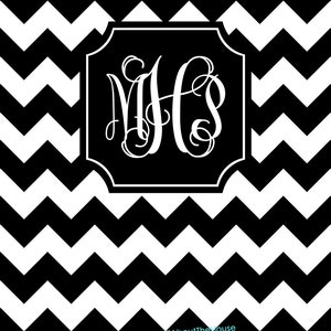 Editable Printable Monogram Binder Cover and Spine Chevron Polka Dot ...
