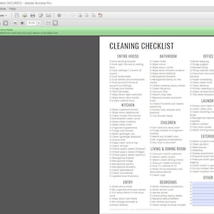 Cleaning Checklist Deep Clean Master Cleaning Checklist Home Cleaning ...