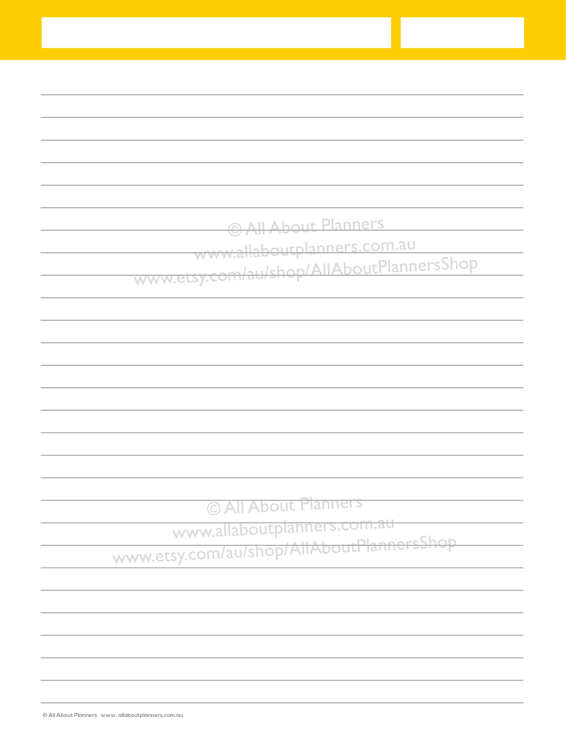 Note Taking Template Printable Planner or Digital Planning | Etsy