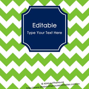 Editable Printable Binder Cover and Spine Chevron Letter Size Monogram ...