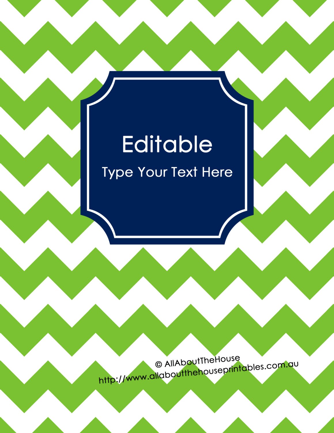 Editable Printable Binder Cover and Spine Chevron Letter Size - Etsy