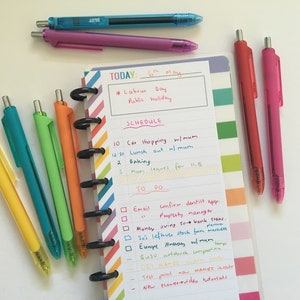 Happy Planner Half Sheet Daily Schedule You Choose Start Time to Do ...