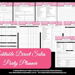 Direct Sales Party Checklist Planner Editable Business Planner ...