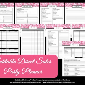 Direct Sales Planner Editable Business Planner Binder Printables ...