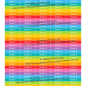 Cleaning Zone Planner Stickers Printable Made for Erin Condren ECLP 1.5 ...