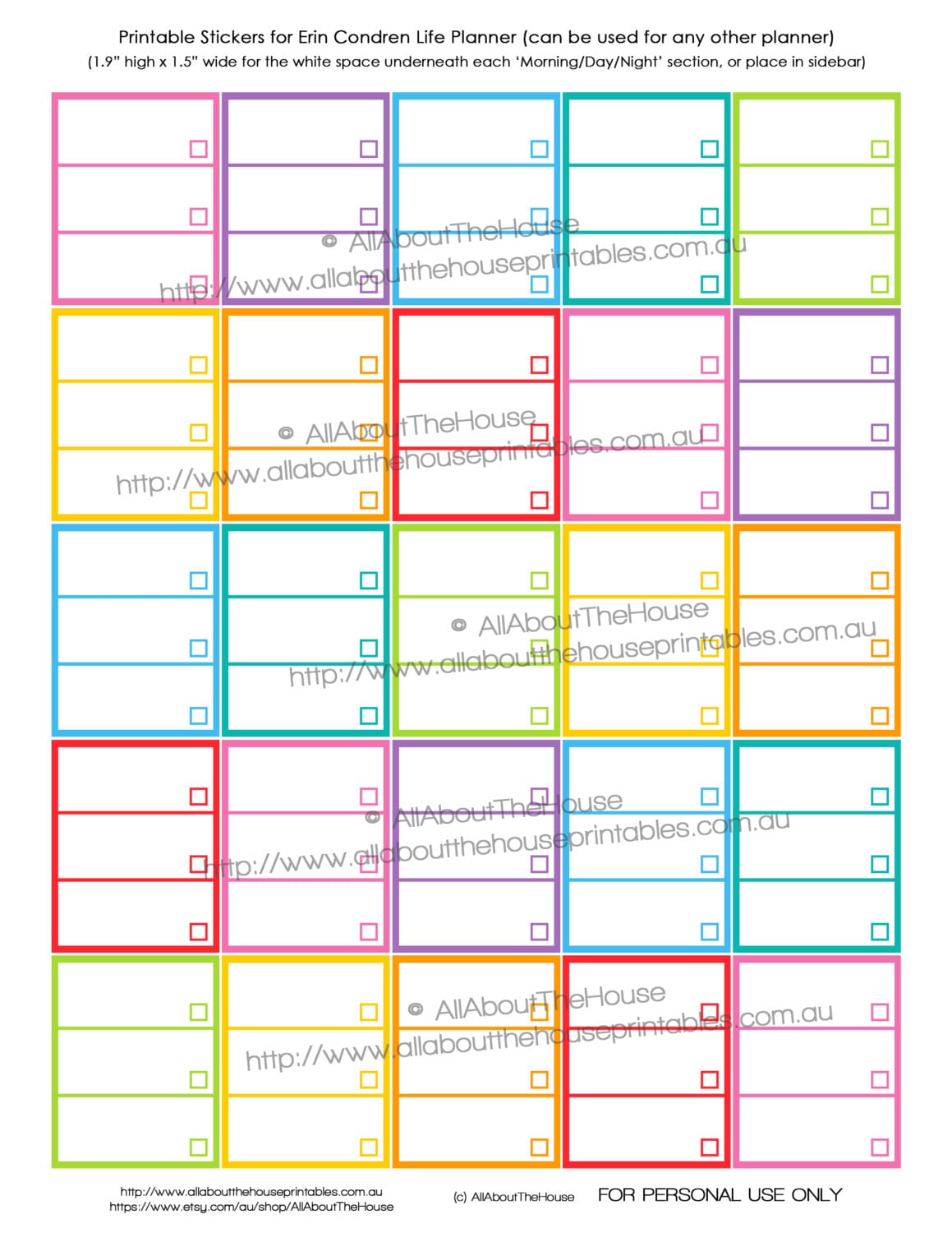 List Planner Stickers Printable Checklist to Do Tasks Reminder - Etsy ...