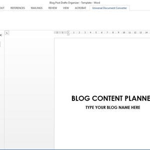 Blog Post Organizer Template Microsoft Word Color Coded Checklist ...