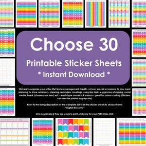 Checklist Planner Stickers Printable Calendar Stickers to Do Routine ...