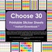 Checklist Planner Stickers Printable Calendar Stickers to Do Routine ...