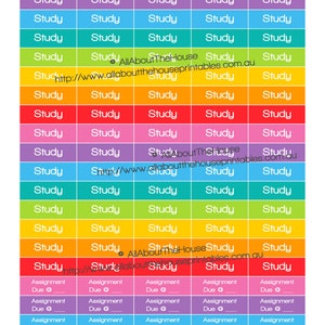 Printable Calendar / Planner Stickers Study School College Organization ...